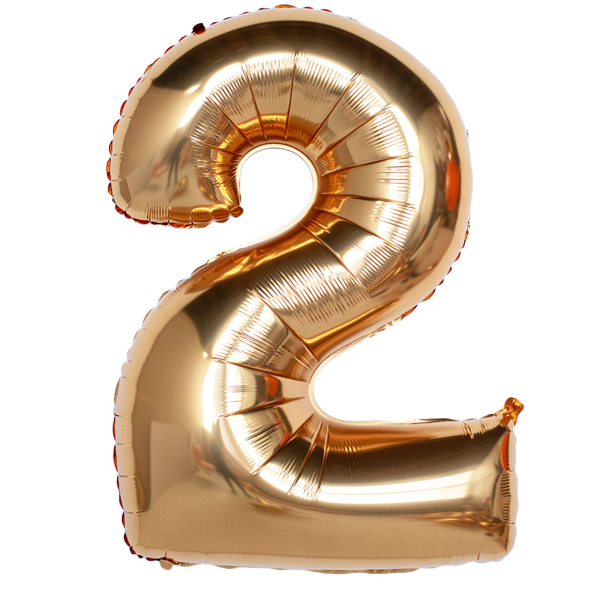 Air-Filled 14" Gold Number Two Balloon | Luft Balloon | Solid Color ...