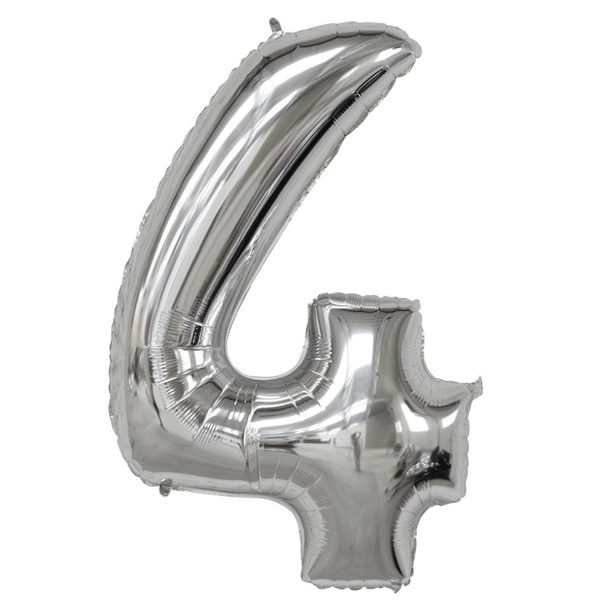Air-Filled 14" Silver Number Four Balloon | Luft Balloon | Solid Color ...