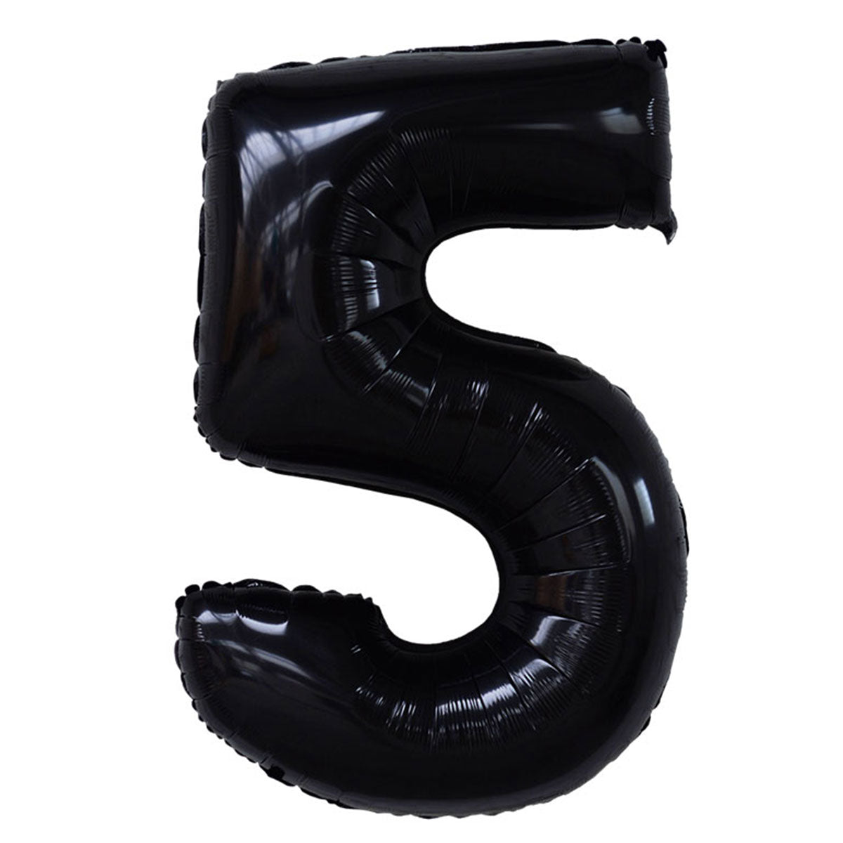 Air-Filled 40" Black Number Five Balloon | Luft Balloon | Solid Color ...