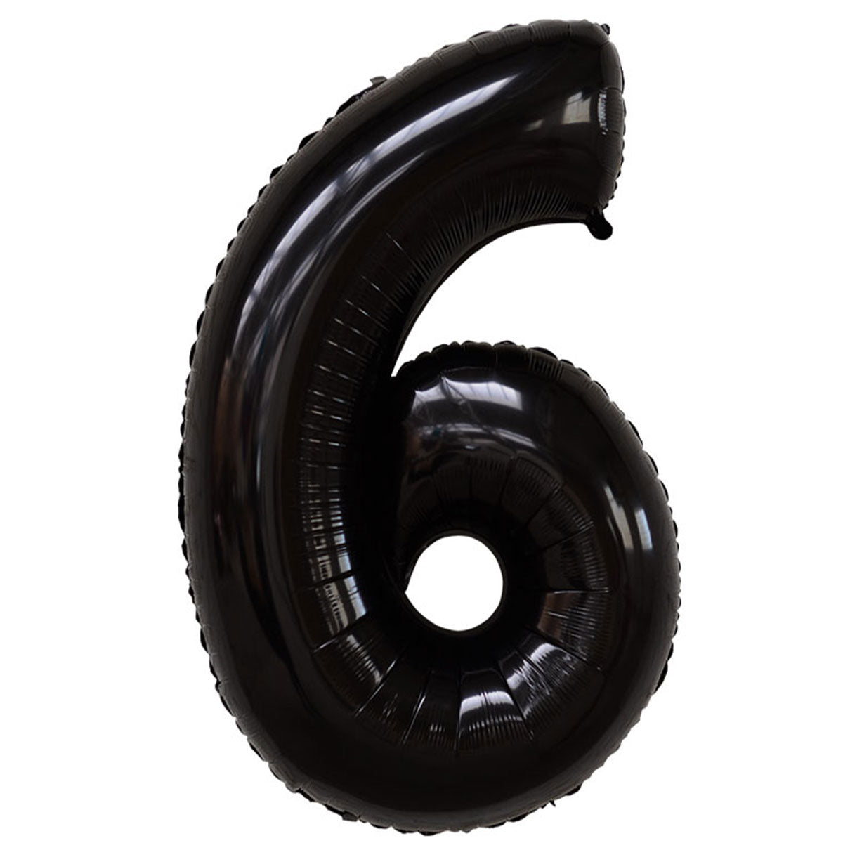 Air-Filled 40" Black Number Six Balloon | Luft Balloon | Solid Color ...