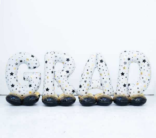 40" Grad Standing Letters | Luft Balloon | Solid Color Balloons Chicago