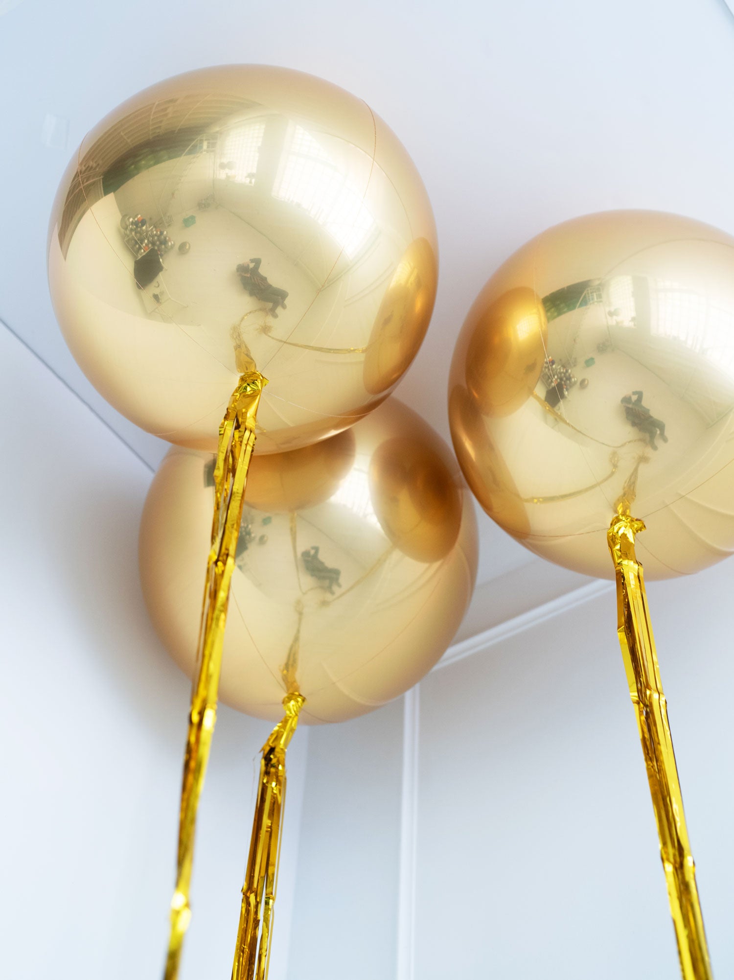 Gold Mirrored Orbz Balloons | Luft Balloon | Solid Color Balloons Chicago