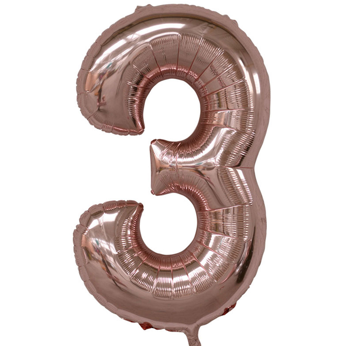 40" Rose Gold Foil Number Three | Luft Balloon | Solid Color Balloons ...