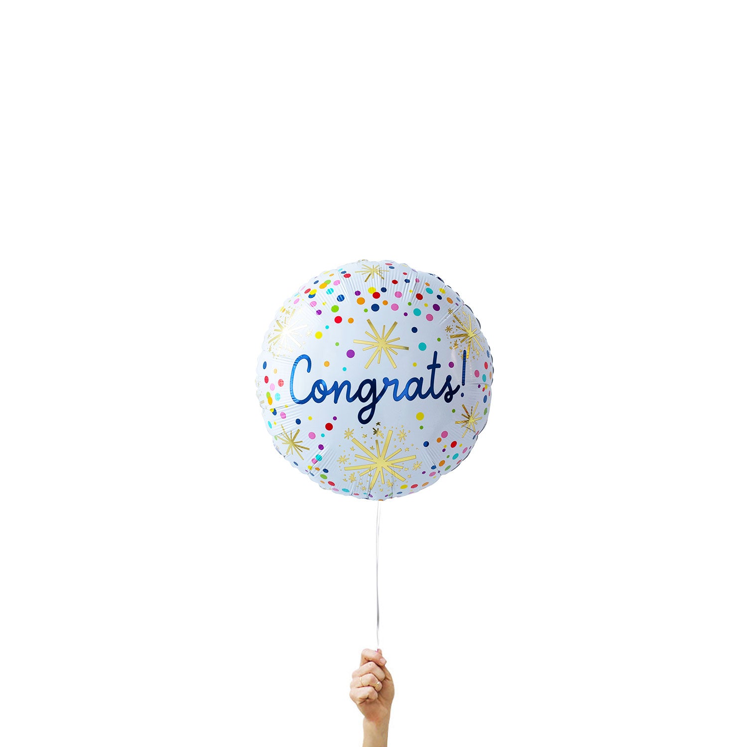 18" Color Dot Congrats Balloon | Luft Balloon | Solid Color Balloons ...