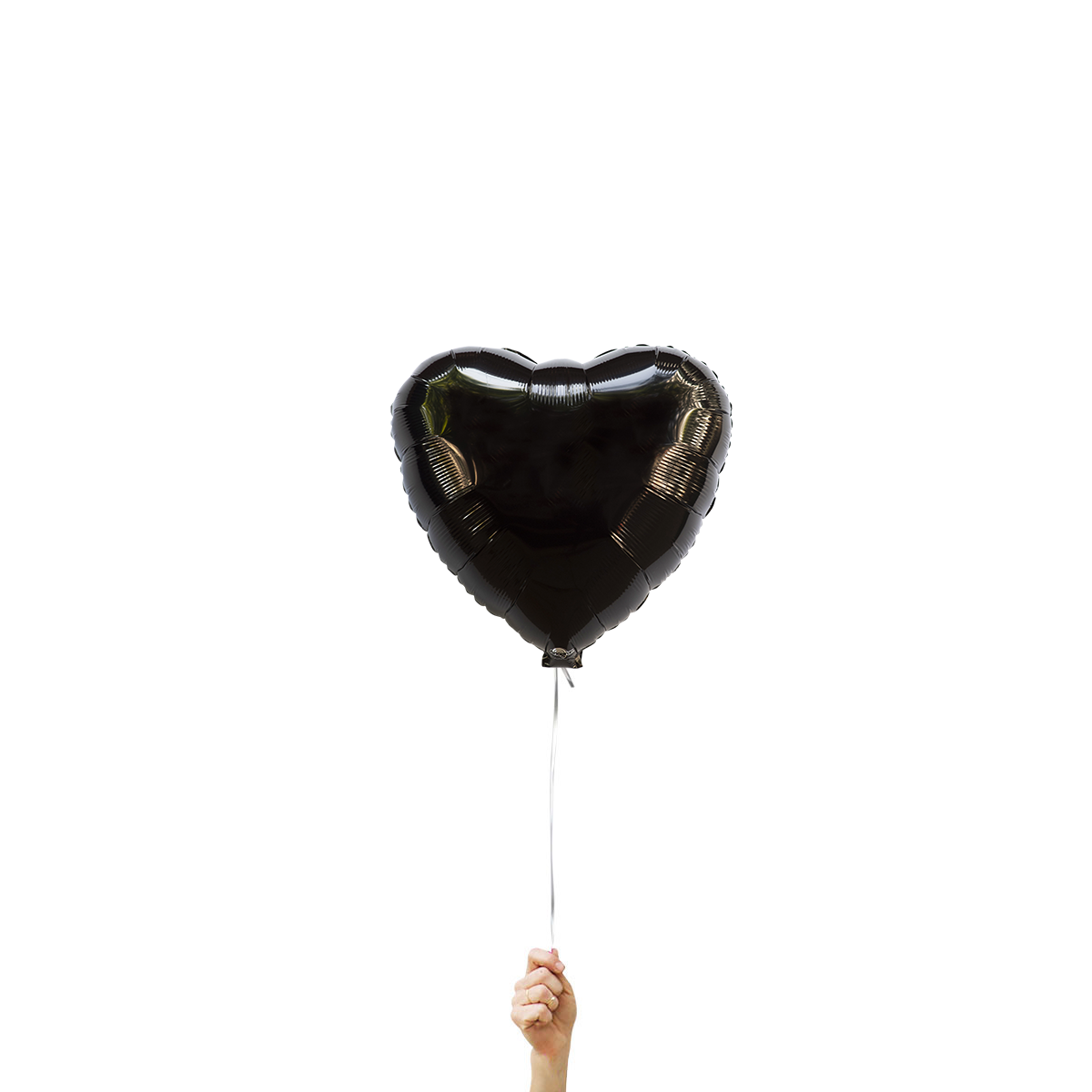 18" Black Heart Balloon | Luft Balloon | Solid Color Balloons Chicago