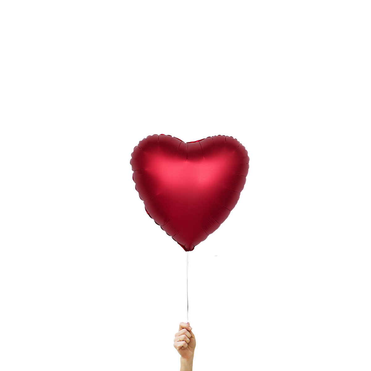 18" Satin Red Heart Balloon | Luft Balloon | Solid Color Balloons Chicago
