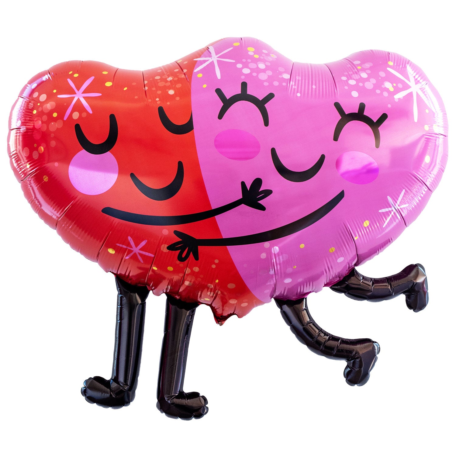 36" Hugging Hearts Balloon | Luft Balloon | Solid Color Balloons Chicago