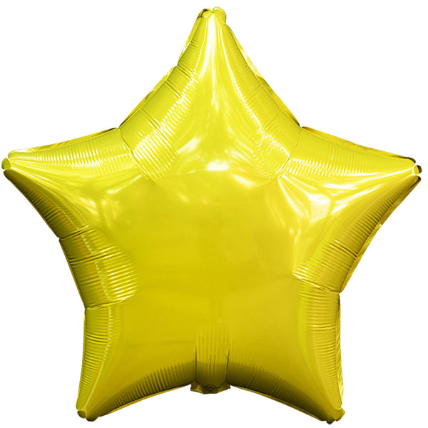 18" Yellow Star Balloon | Luft Balloon | Solid Color Balloons Chicago